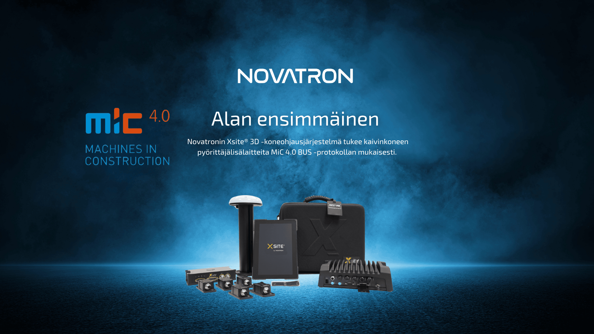 Ensimmäinen alalla: Novatronin koneohjausjärjestelmä tukee kaivinkoneen ...